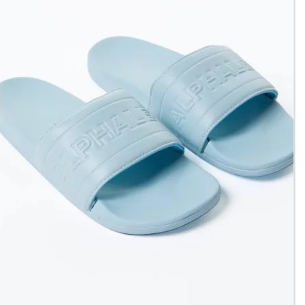 Alphalete Baby Blue Signature Slides - Gem